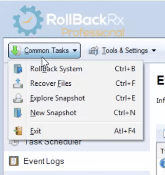 Rollback RX Professional - An Instant Time Machine for Your PC